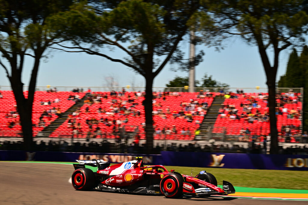 Ferrari fans are displaying something in the Imola grandstands that ...