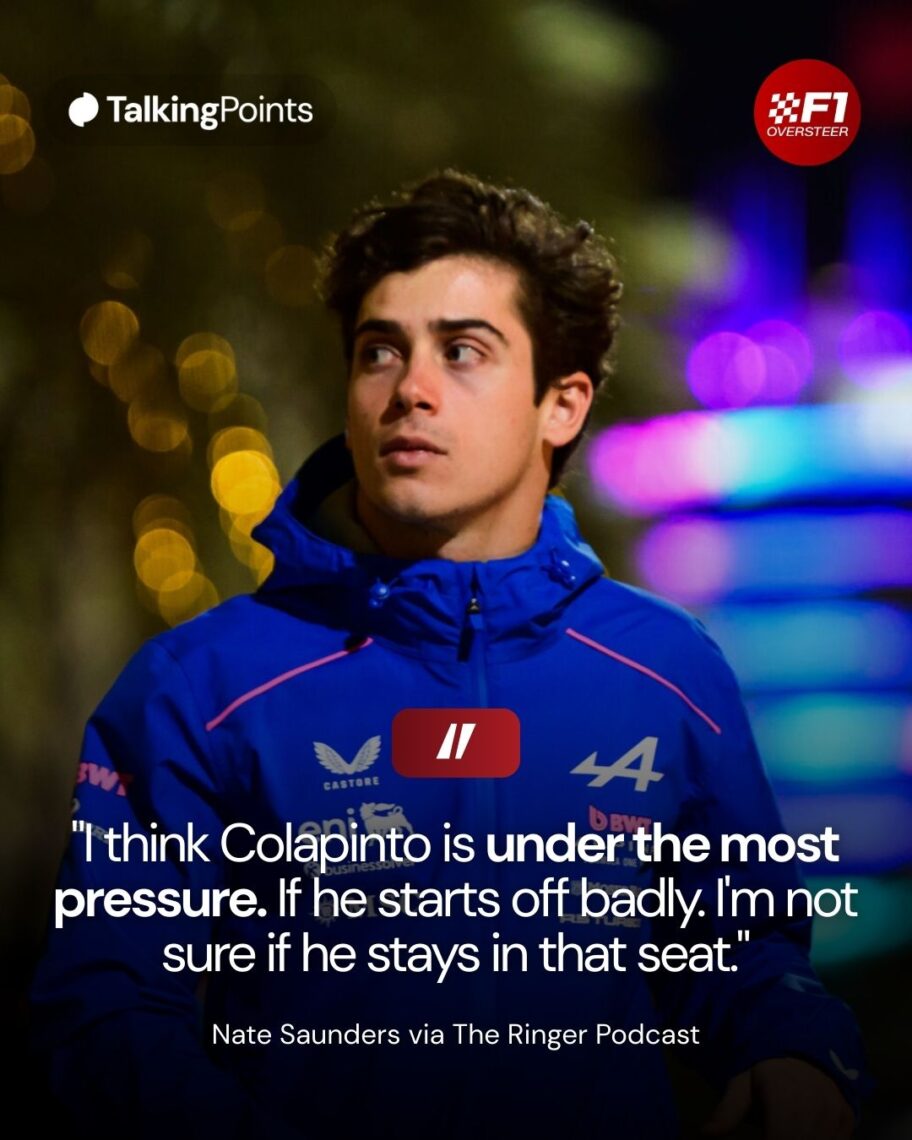 Franco Colapinto ‘under the most pressure’ heading into 2026 season ...